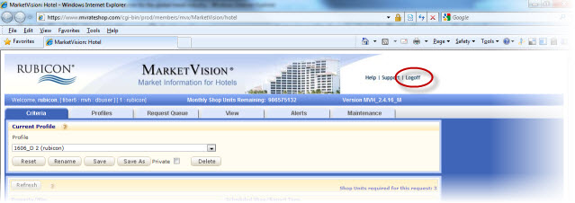 Accessing MarketVision